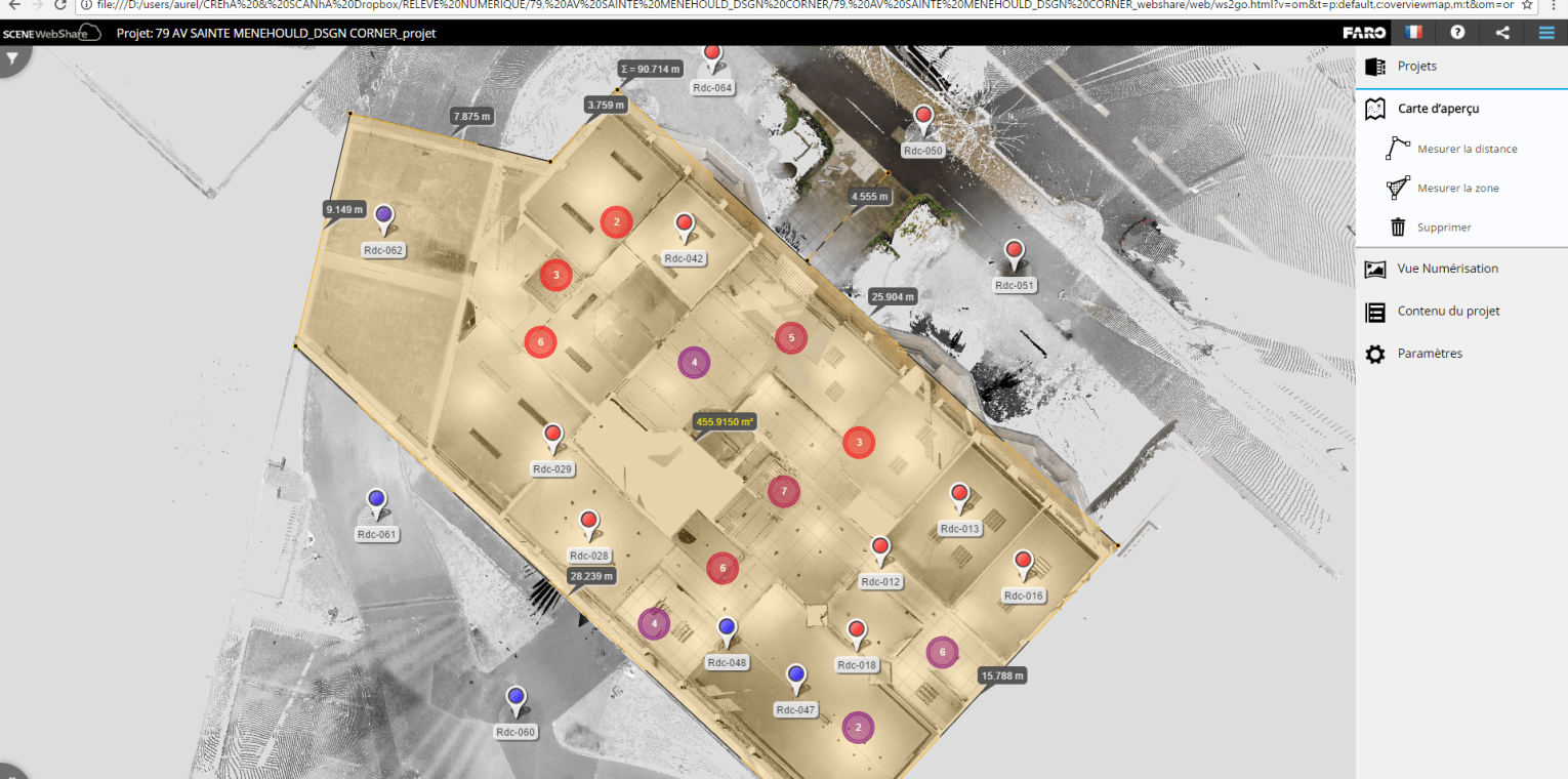 Tutoriel : comment utiliser un webshare 2 GO – Relevés bâtiment 3d